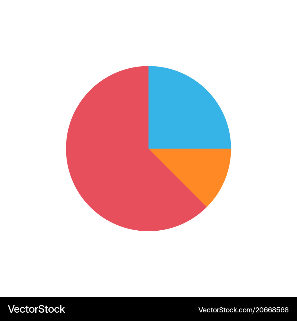Pie chart flat icon Royalty Free Vector Image - VectorStock