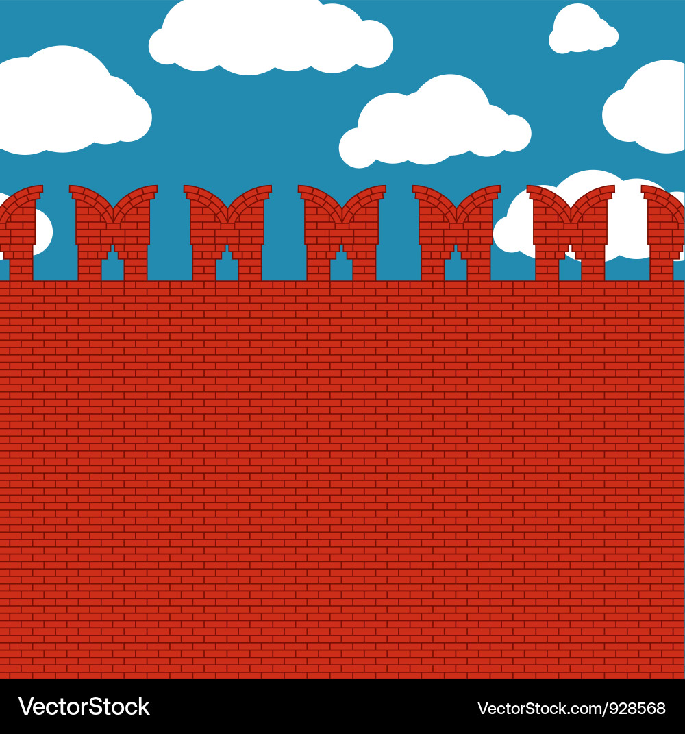Red brick wall Royalty Free Vector Image - VectorStock
