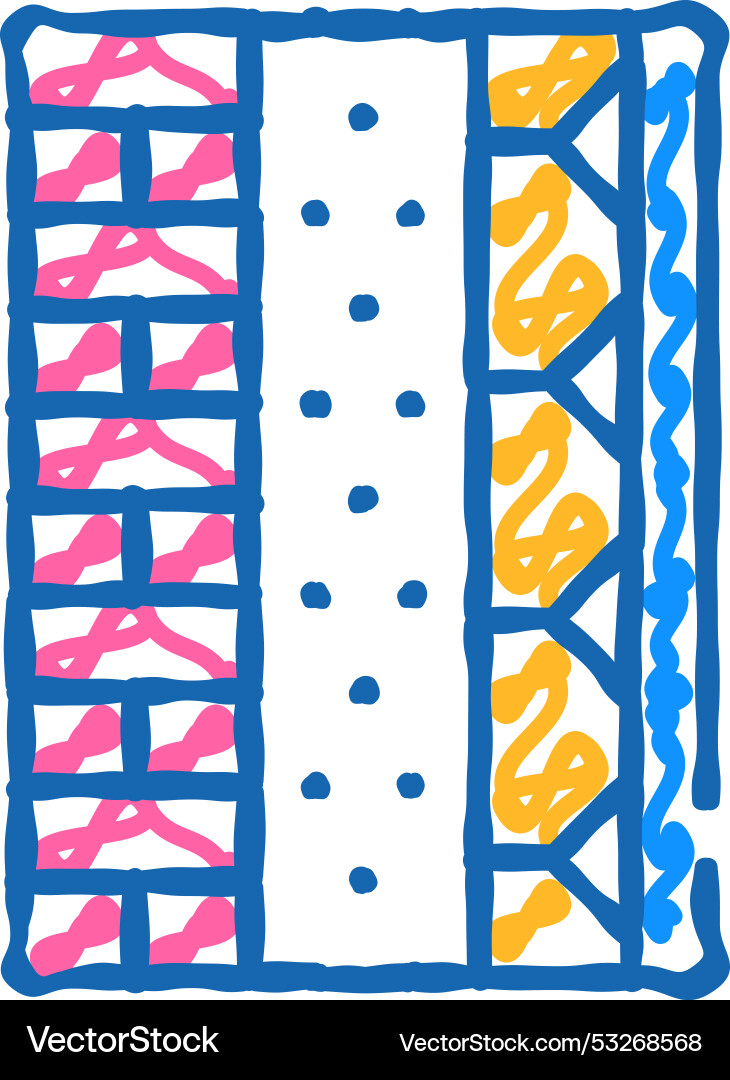 Wall layers icon doodle Royalty Free Vector Image