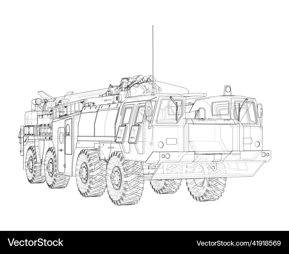 Army rocket artillery system military concept Vector Image