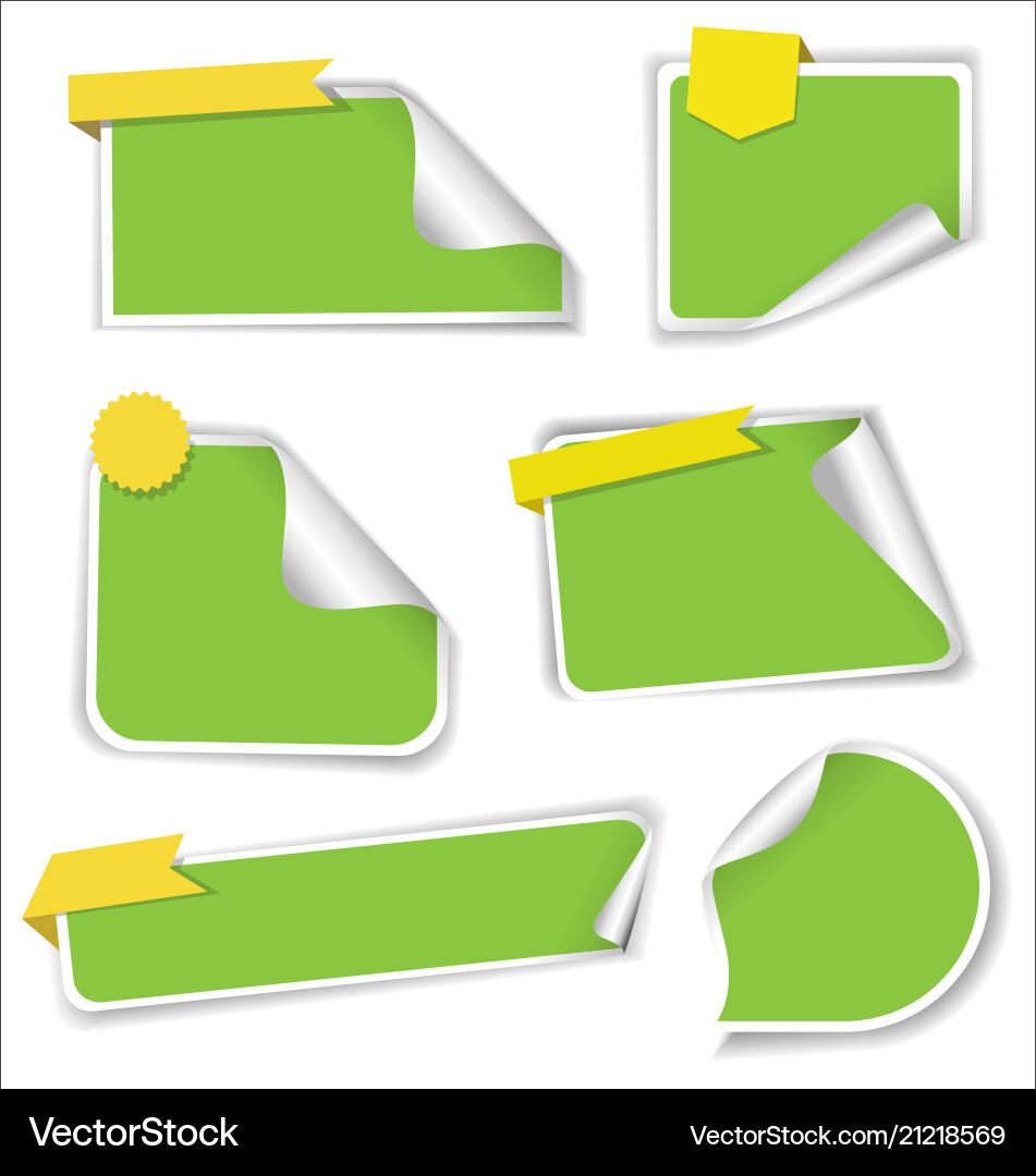 Collection of labels stickers and tags flat Vector Image