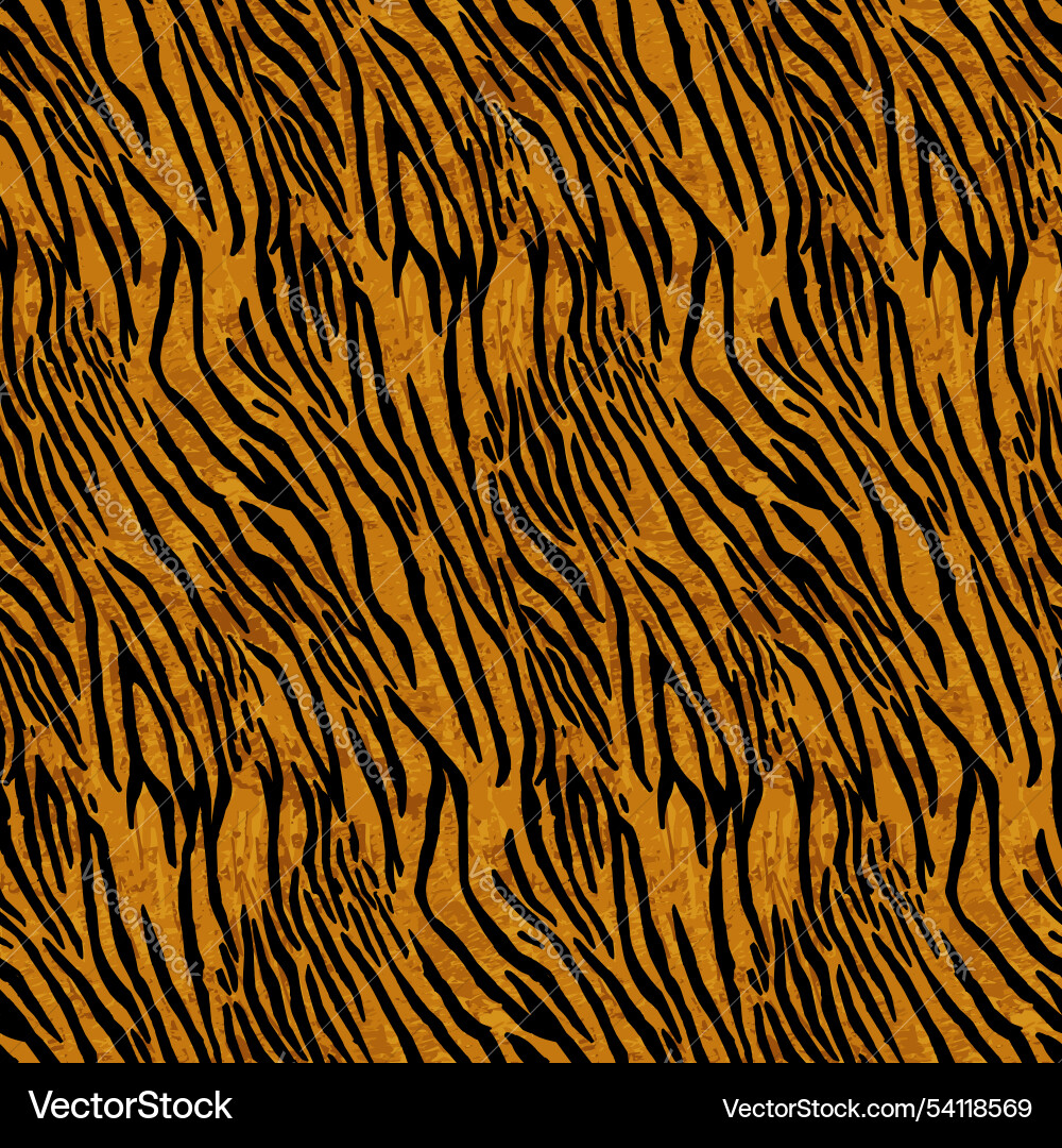 Magnificent tiger coat stripes seamless pattern Vector Image