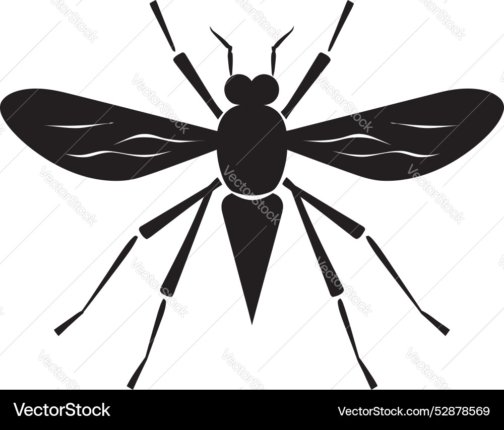 Mosquito symbol design bold mosquito logo Vector Image
