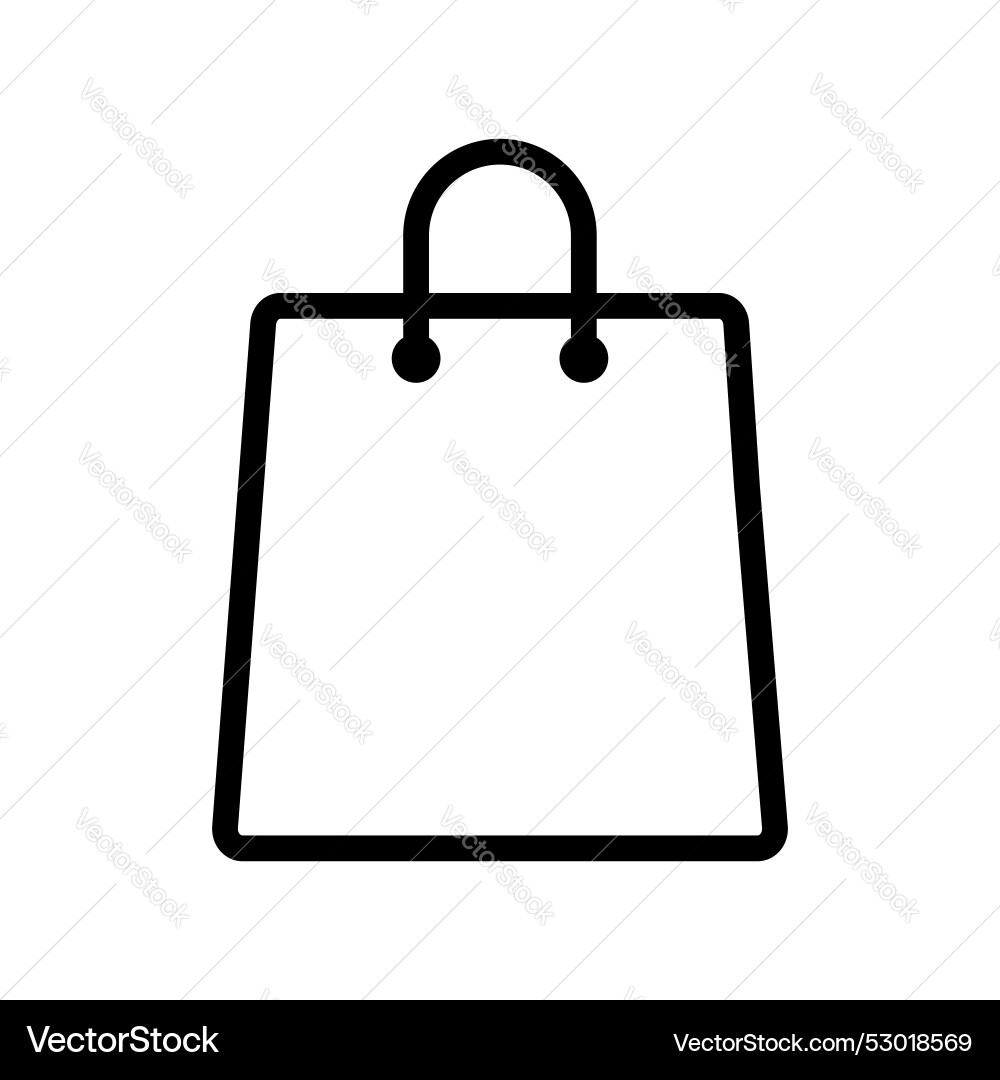 Shopping bag icon set mall shopper paper Vector Image