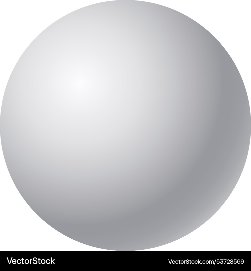 White ball mockup with realistic shadow blank Vector Image