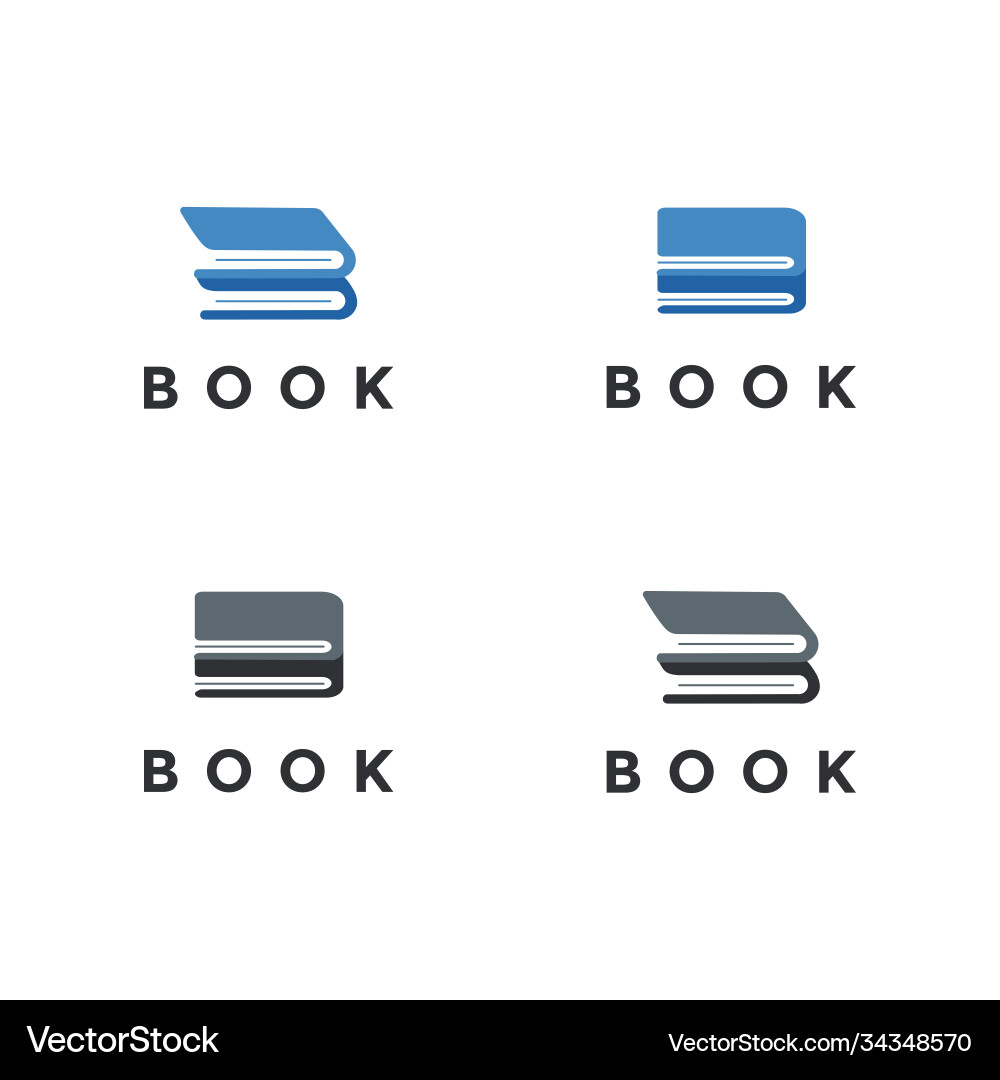 Abstract letter b for book logo icon template Vector Image