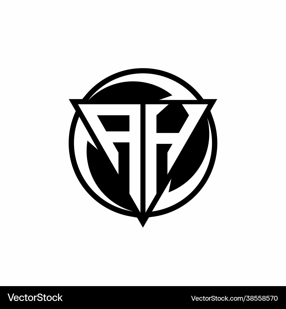 Ah logo monogram design template Royalty Free Vector Image