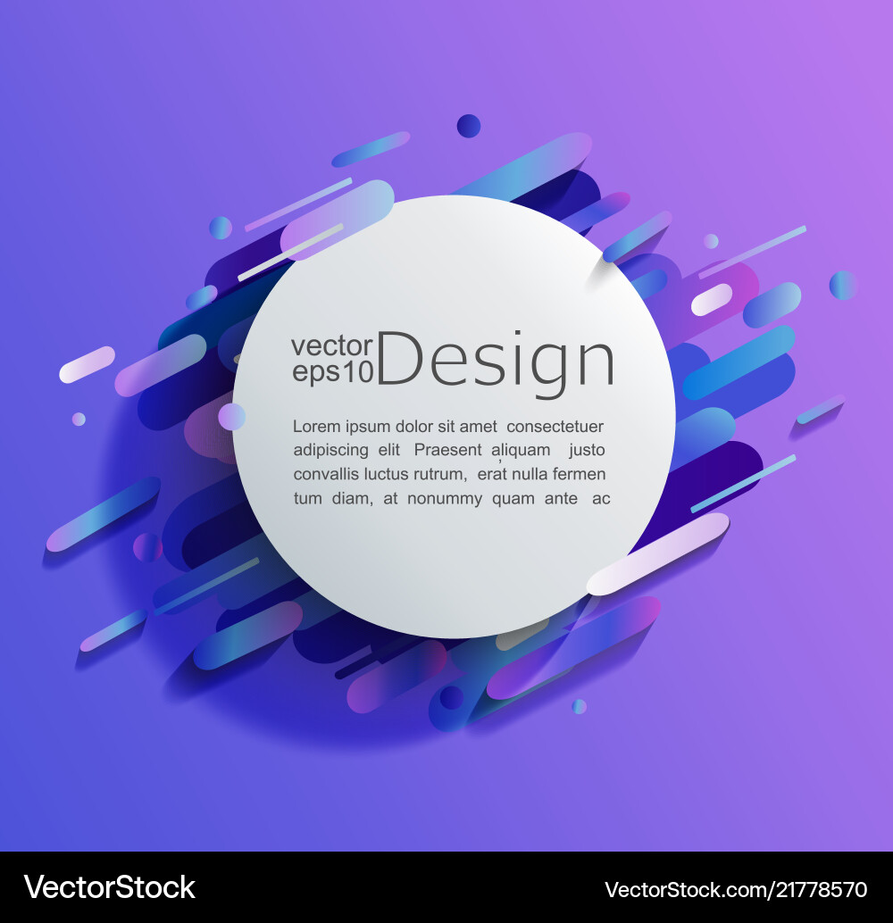 Circle frame with modern gradient background Vector Image
