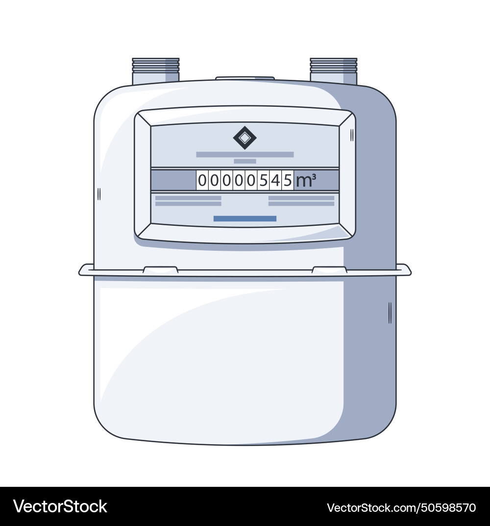 Communal service gas meter measures Royalty Free Vector