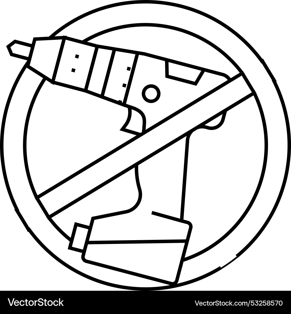 Do not drill assembly furniture line icon Vector Image