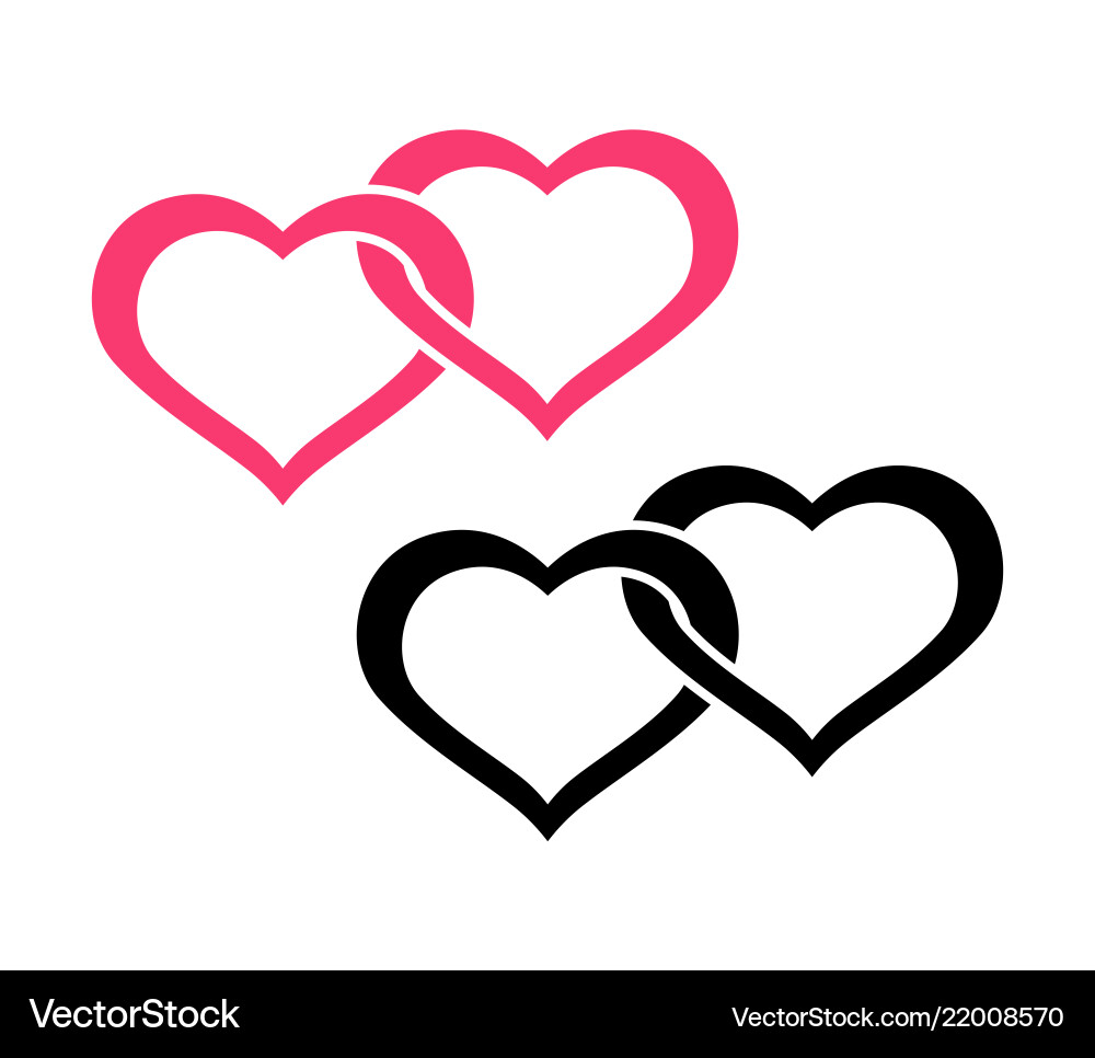 Double Heart Shape Vector Images (over 610)