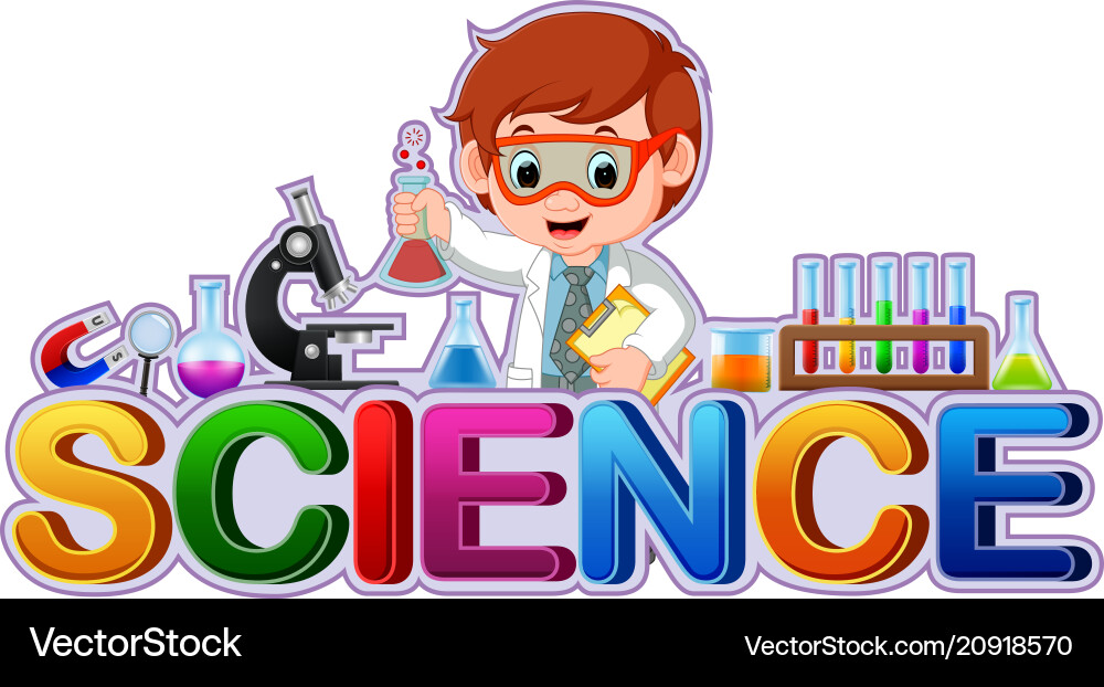 Font design for word science Royalty Free Vector Image