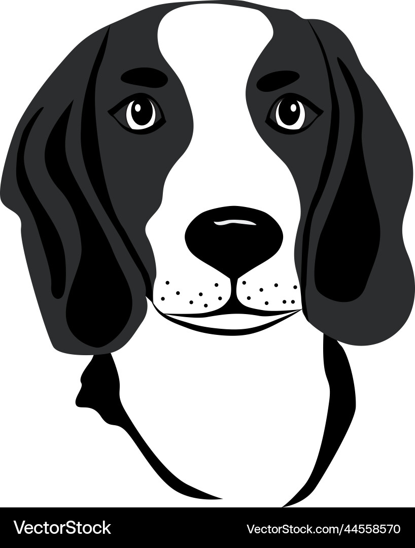 Isolated Beagle Dog Outline Royalty Free Vector Image