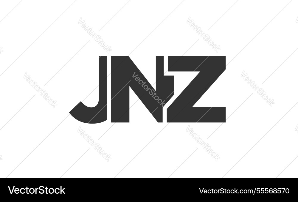 Jnz logo design template with strong and modern Vector Image