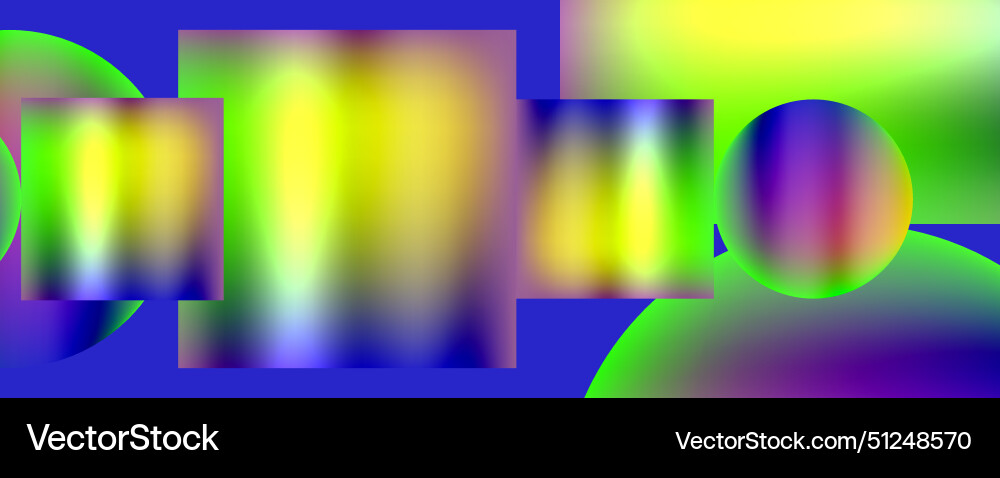 Neon color abstract geometric shapes background Vector Image