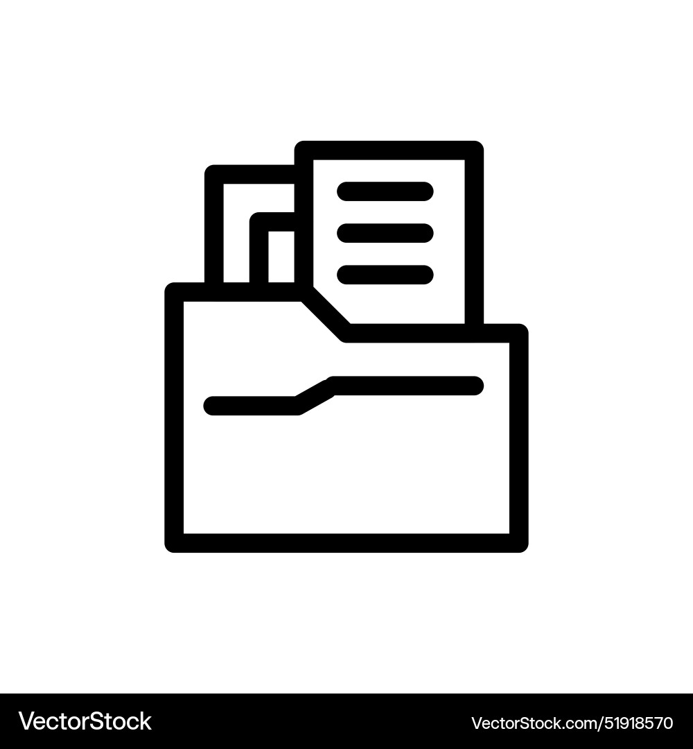 Portfolio icon outline set collection or pack Vector Image