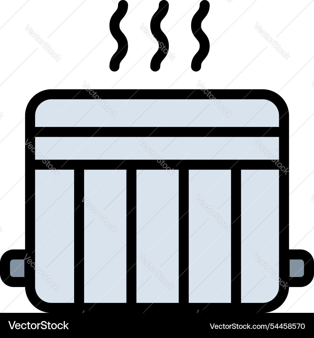 Radiator icon home heating icon hvac system Vector Image