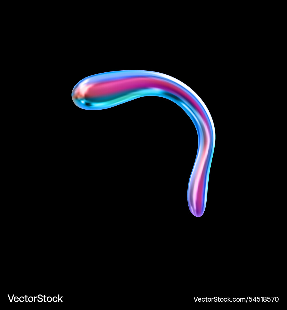 With rounded drops of flowing liquid chrome Vector Image