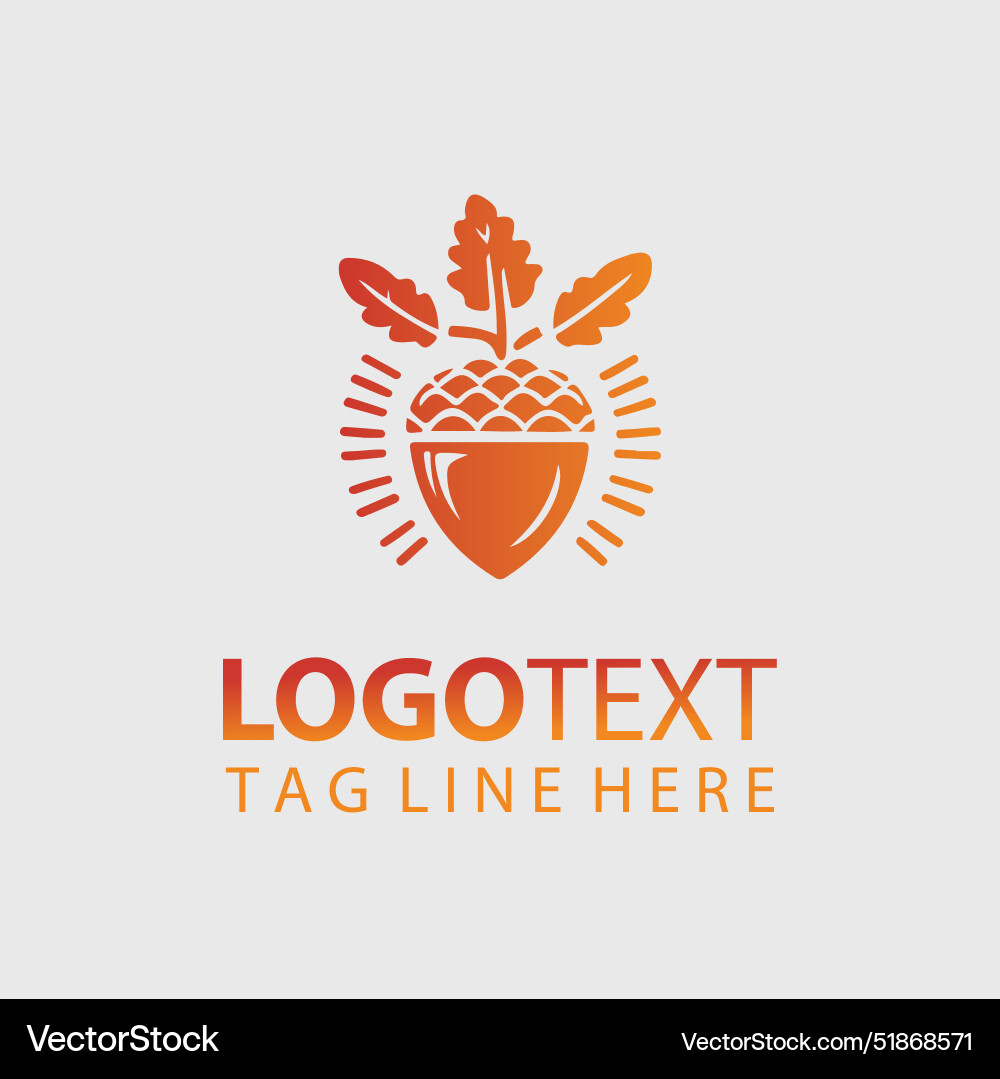 Acorn logo Royalty Free Vector Image - VectorStock