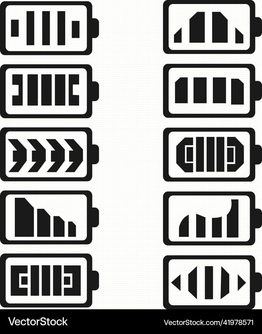 Battery icon in minimal style Royalty Free Vector Image