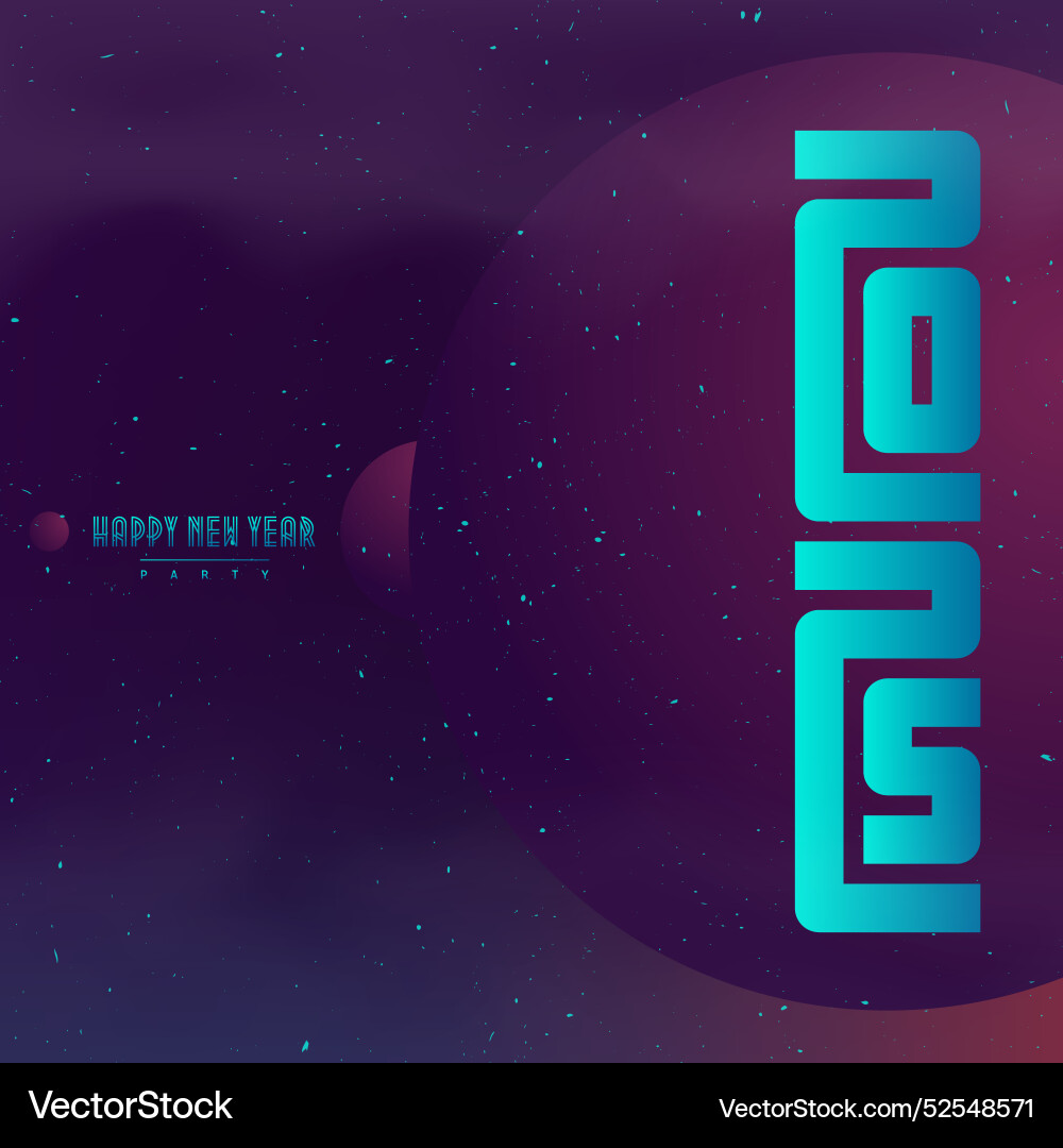 Cosmic countdown 2025 new years party blasts off Vector Image