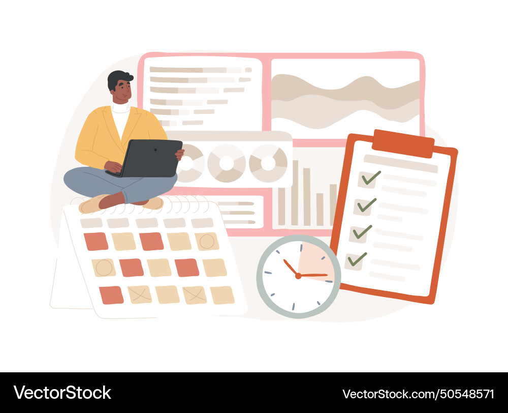 Discipline isolated concept Royalty Free Vector Image