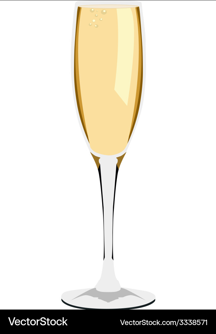 Elegant Champagne Glass Royalty Free Vector Image