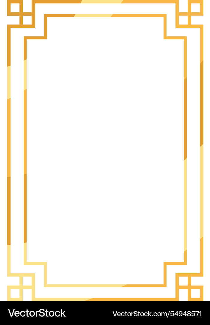 Golden frame template Royalty Free Vector Image