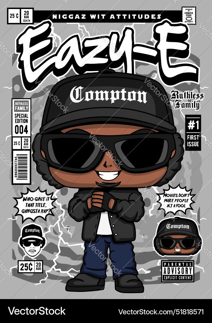 Pop art eazy e Royalty Free Vector Image - VectorStock
