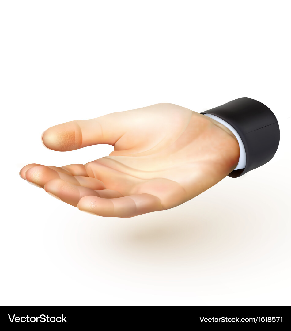 Realistic hand Royalty Free Vector Image - VectorStock