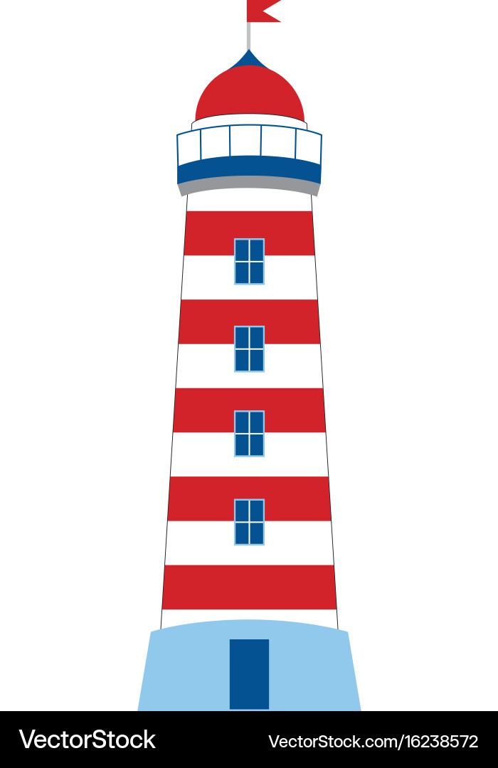 Lighthouse on white background Royalty Free Vector Image