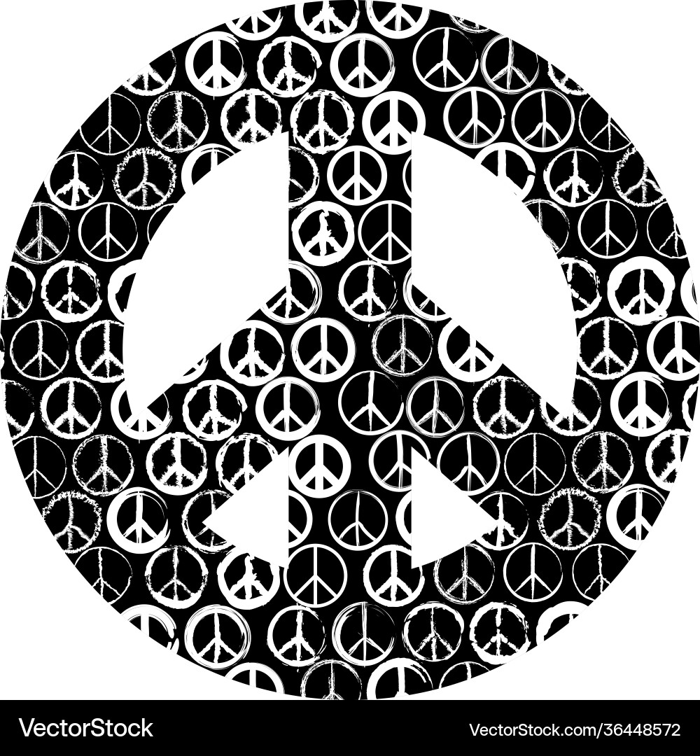 Peace Symbol Pattern Royalty Free Vector Image