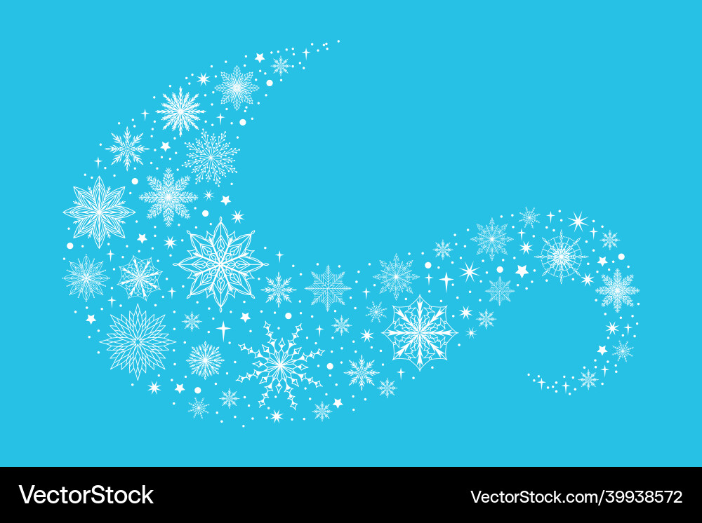 Snowflake wind cartoon winter star element Vector Image
