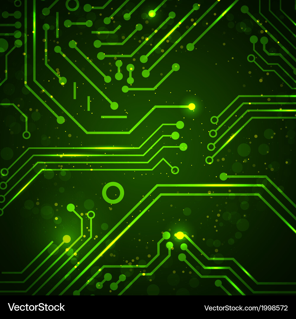 Technology background with circuit board elements Vector Image