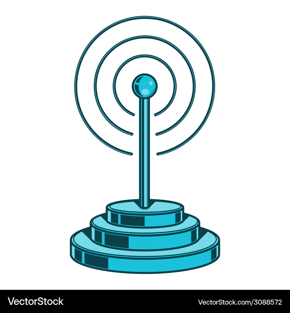 Wireless network icon Royalty Free Vector Image