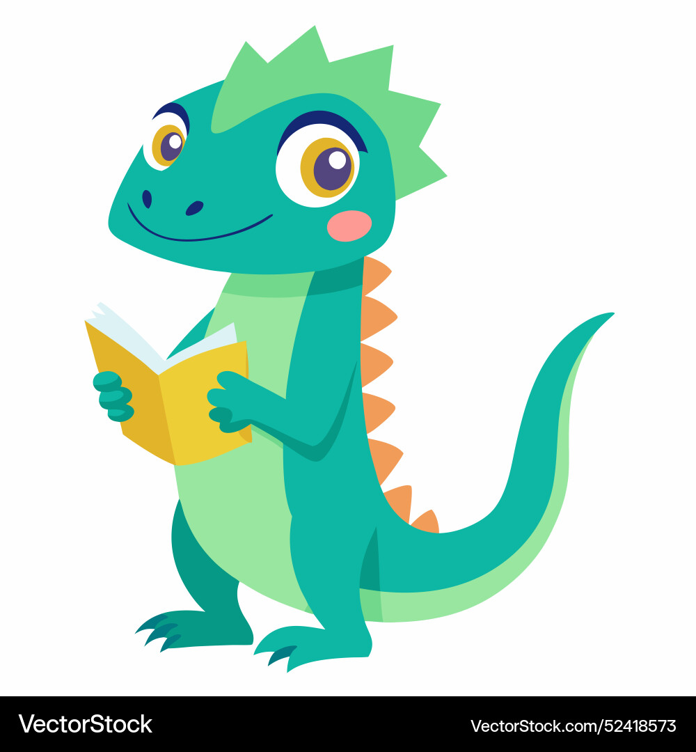 Draco lizard learns kawaii Royalty Free Vector Image