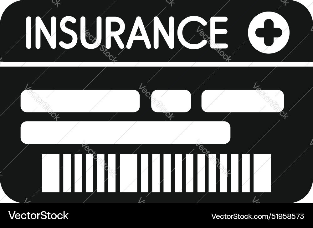 Insurance card representing healthcare coverage Vector Image