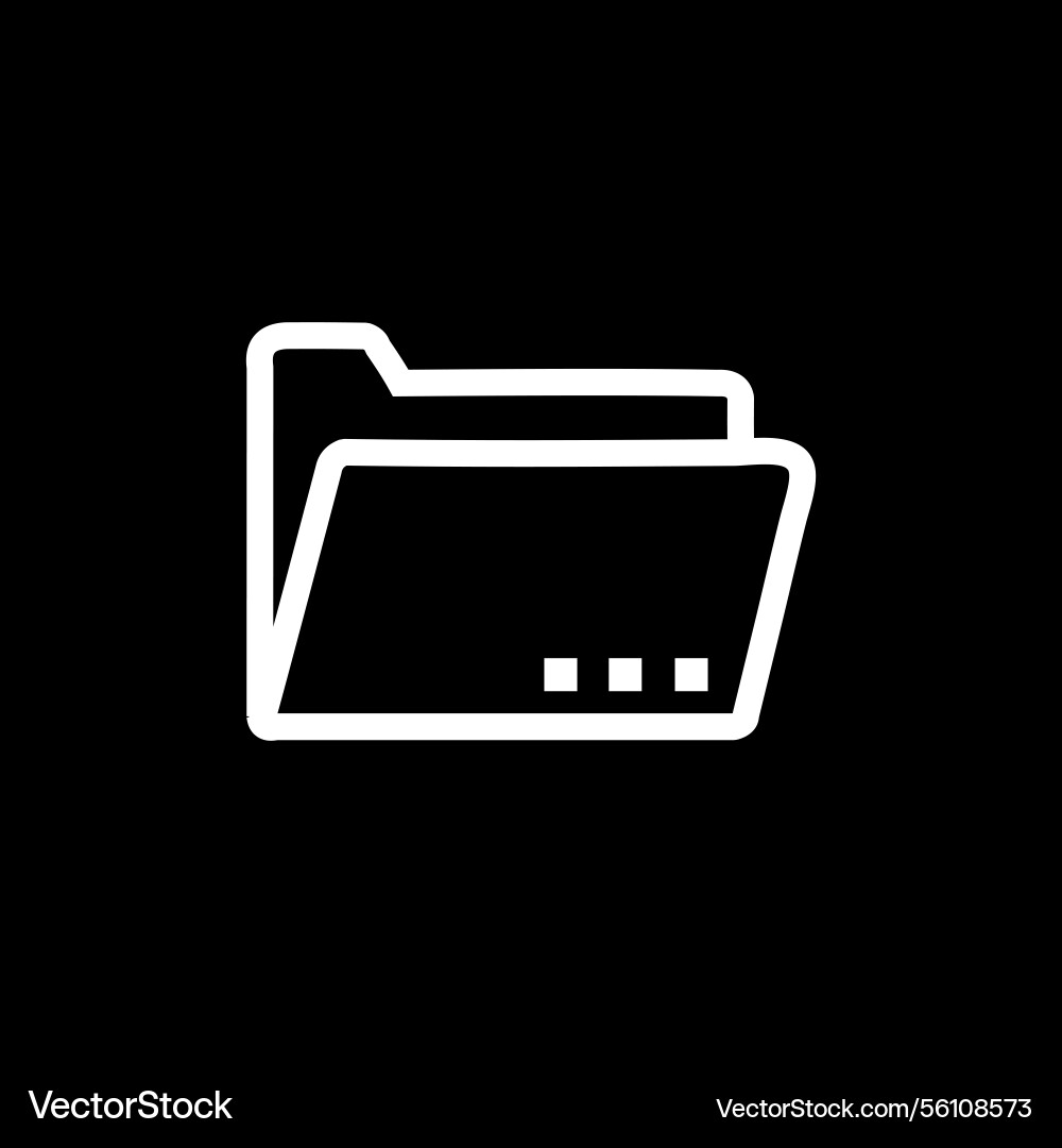 Minimalist file folder icon Royalty Free Vector Image