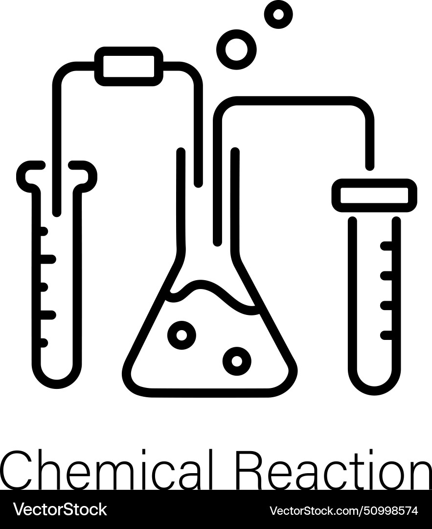 Chemical reaction Royalty Free Vector Image - VectorStock