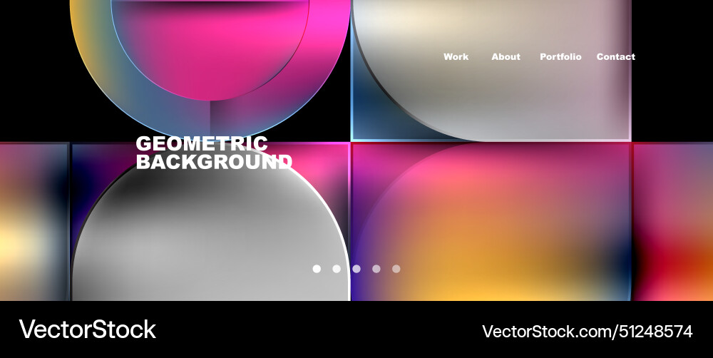 Circles and lines bright colorful geometry Vector Image