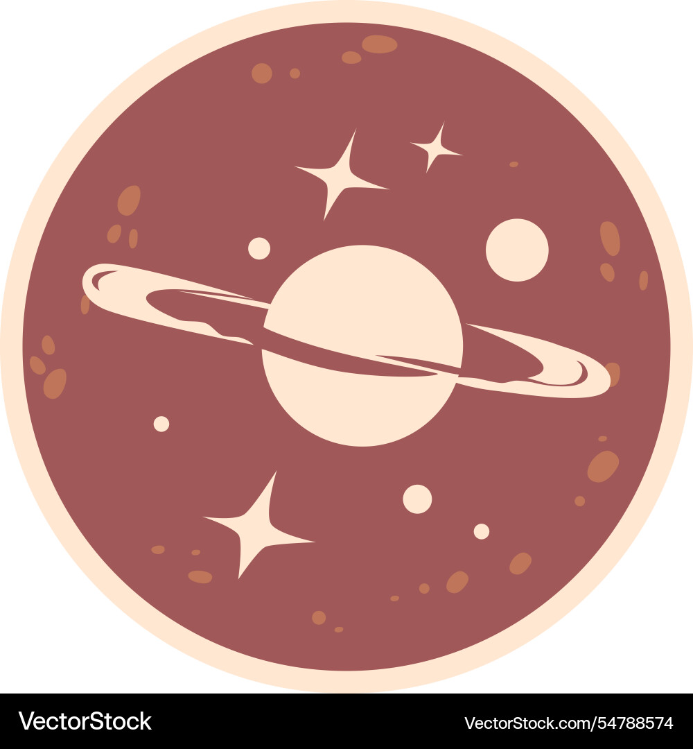 Cosmic planet coffee foam art Royalty Free Vector Image