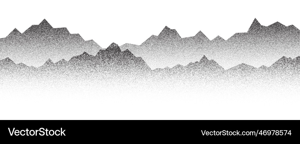 Dotted mountain gradient background noisy Vector Image
