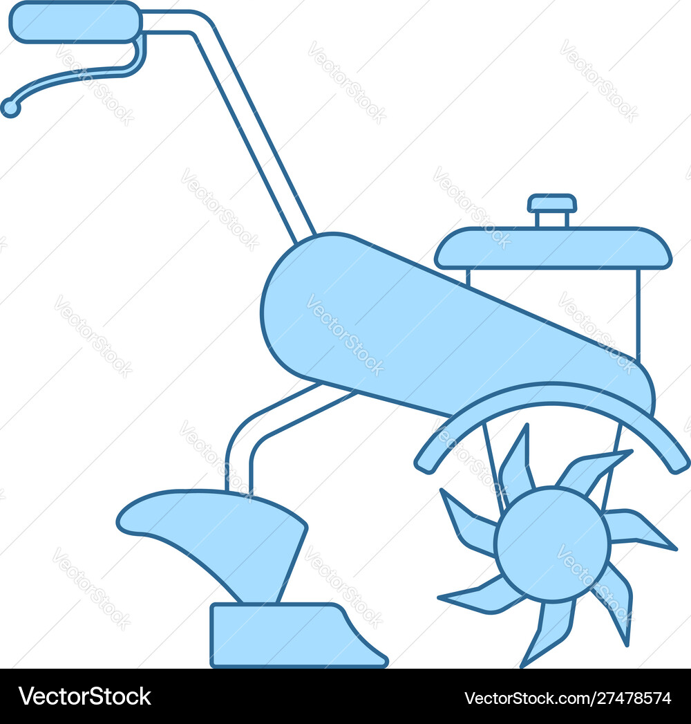 Garden tiller icon Royalty Free Vector Image - VectorStock