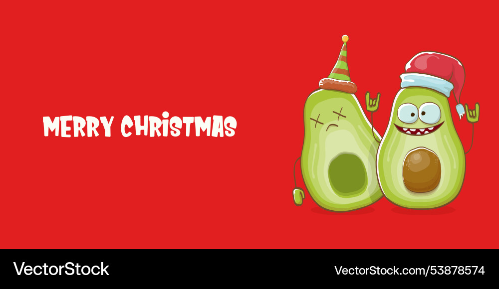 Merry christmas funky greeting horizontal Vector Image