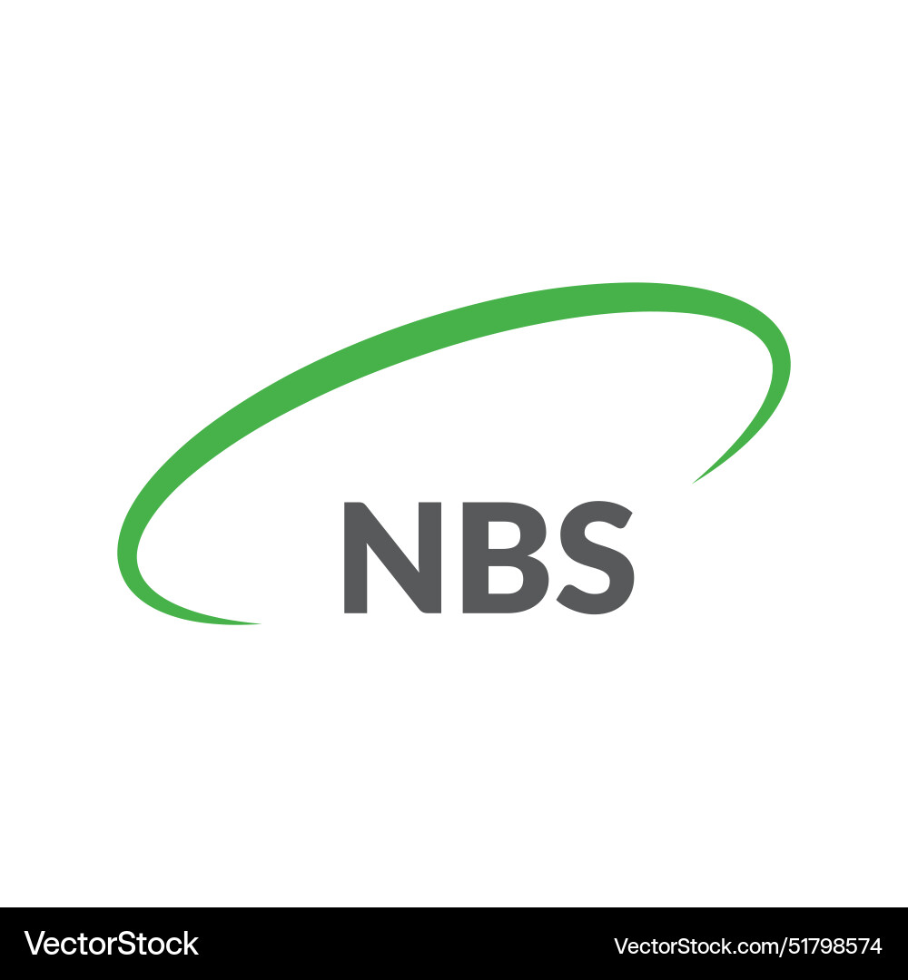 Nbs letter logo design on white background Vector Image