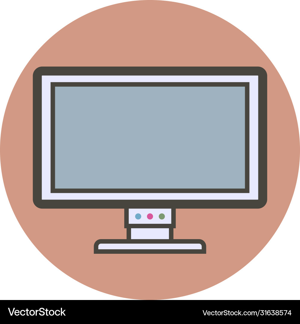 Personal computer monitor Royalty Free Vector Image