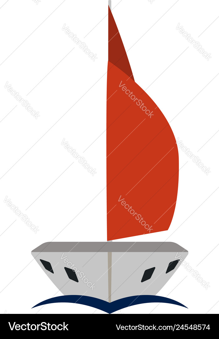 Segelyacht-Symbol Lizenzfreies Vektorbild - VectorStock
