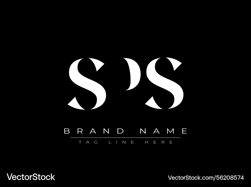 Sps abstract letter logo design Royalty Free Vector Image