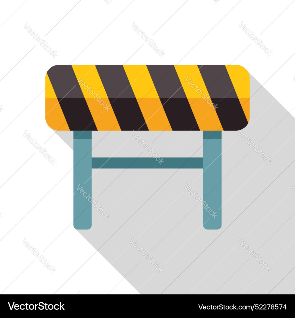 Striped barrier blocking access with yellow Vector Image