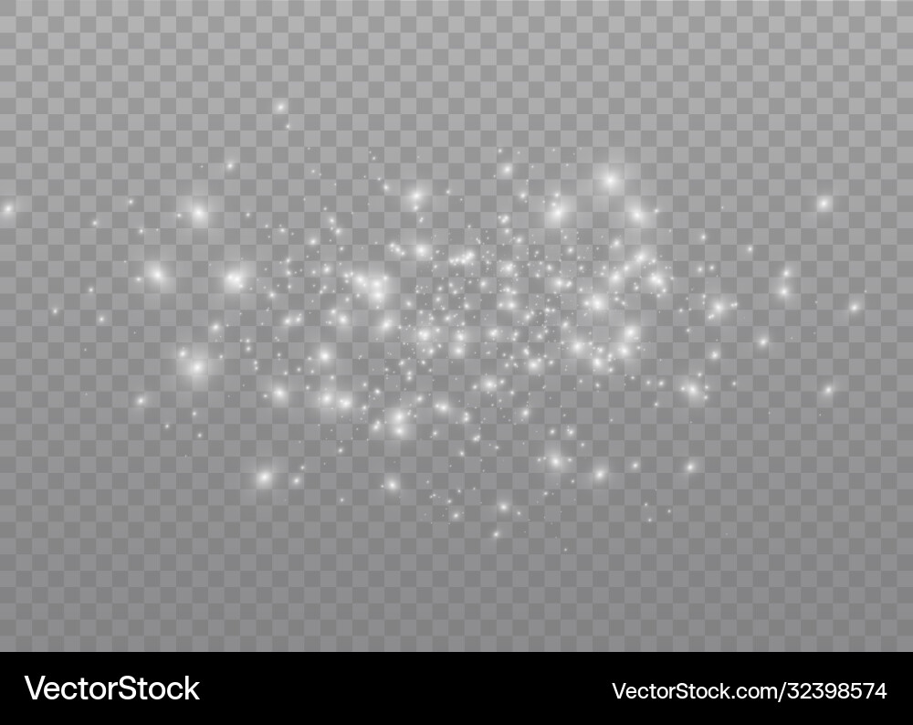 White dust sparks Royalty Free Vector Image - VectorStock